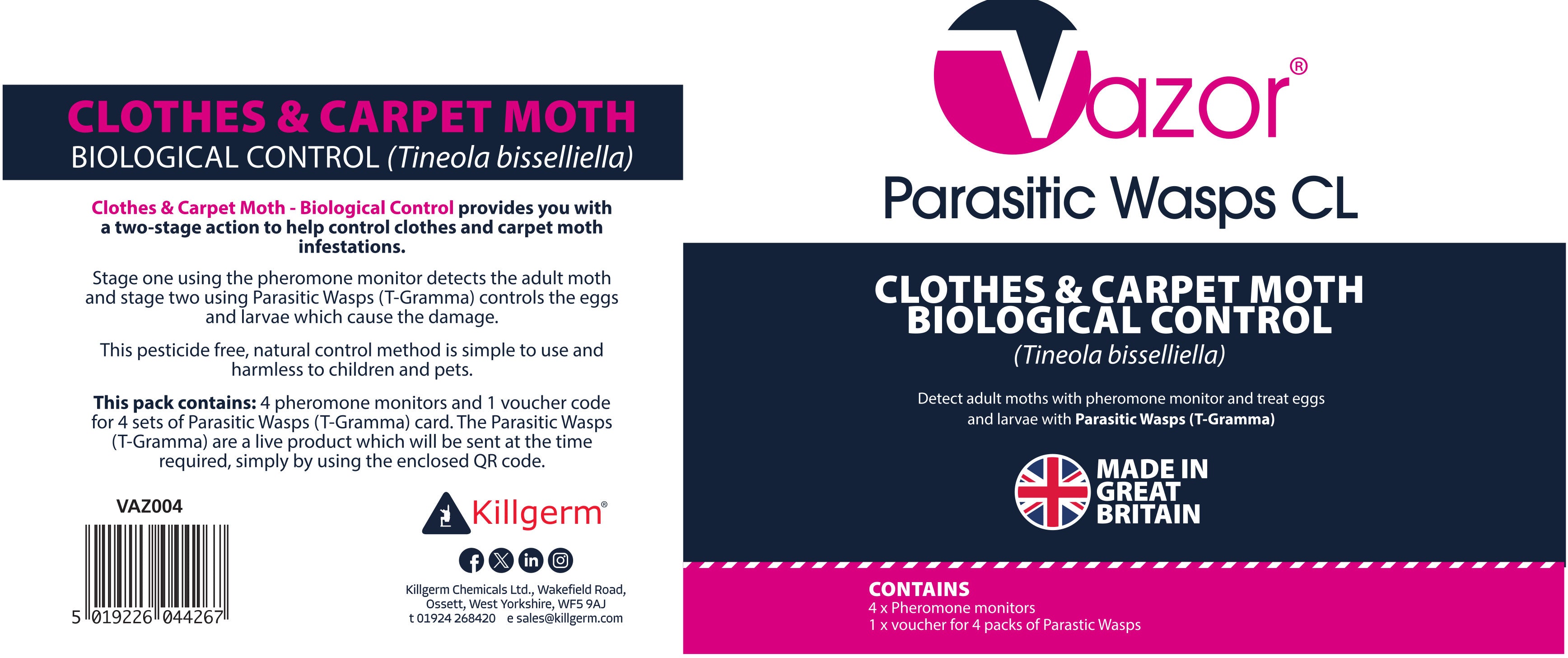Clothes & Carpet Moth Biological Control